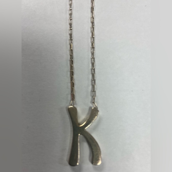 Silver Jeans | Accessories | Silver 925 Letter K Pendant Chain Unisex ...